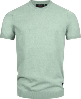 Indicode Herren INVasko T-Shirt Feinstrick mit Rippstricksaum | Herrenshirt Sommershirt M&auml;nner Slate Gray, XXL