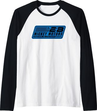 Disney Mickey Motors No. 28 Racing to Victory Badge Logo Raglan