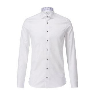 Stenströms Homme, Chemises, Blanc, Taille: 4XL Chemise Casual à Carreaux Bleus