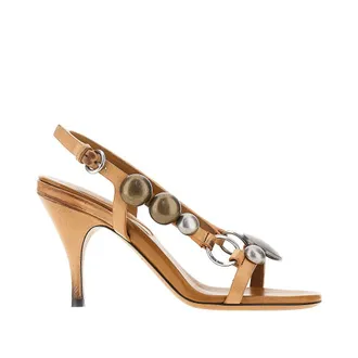 Miu Miu Leather sandals with studs Woman 39