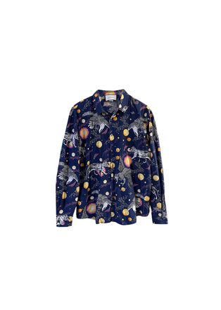 Gucci Navy space animals cotton shirt Size 17.5