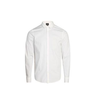 A|X Armani Exchange Chemise col classique en coton m&eacute;lang&eacute;