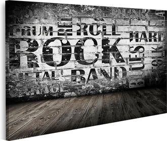 Islandburner Bild auf Leinwand Rock Musik Wand Textur Schwarz Wei&szlig; Bilder Wandbilder Poster