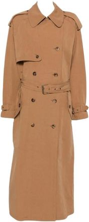 Isabel Marant Zweireihiger Trenchcoat mit G&uuml;rtel - - Coats - Damen - Beige - S