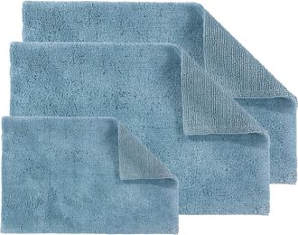 Schöner Wohnen Kollektion Badteppich einfarbig hellblau Set 40x60cm, 60x90cm & 67x110 cm - Badematte rutschfest - Badteppich waschbar Badezimmer Duschvorleger Trockner geeignet