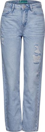 Street One Damen Jeans Straight Leg light blue destroyed 34W / 28L