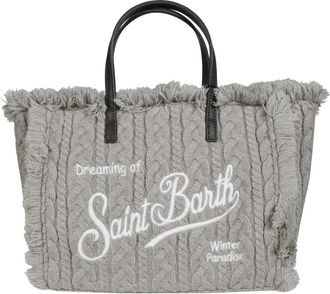 MC2 Saint Barth Sac &agrave; main Colette en maille tress&eacute;e avec bandouli&egrave;re - Femme - Sacs - Gris - Taille: ONE Size