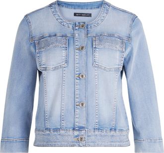 Betty Barclay Damen Jeansjacke mit 3/4 Arm 46, Light Blue Denim