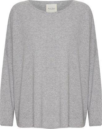 Part Two Strickpullover TilaPW M, Medium Grey Melange M