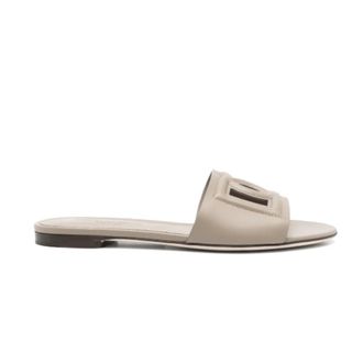 Dolce & Gabbana Ledersandalen mit Cut-Out-Details - - Shoes - Damen - Grau - 37 EU