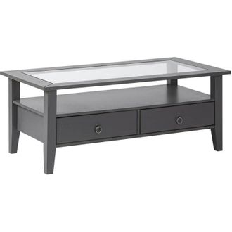 Altobuy Altobuy - melina - Table Basse Rectangulaire Bois Massif Laqu&eacute; Gris