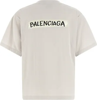 Balenciaga Logo-Print T-Shirt - Off-White