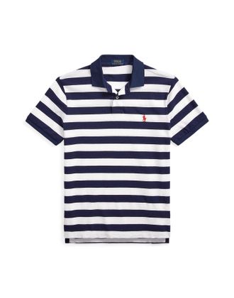 Ralph Lauren CUSTOM SLIM FIT STRIPED MESH POLO SHIRT