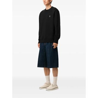 Ami Embroidered Logo Sweatshirt - Black