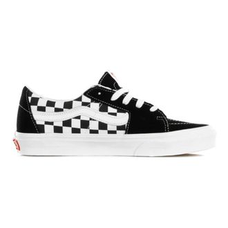 Vans Schwarzer Low-Top Sneaker mit Schachbrettmuster - - Shoes - Herren - Schwarzk - 46 EU