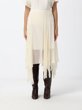 Eleh Asymmetrischer Midirock mit hohem Bund aus Viskosemischung