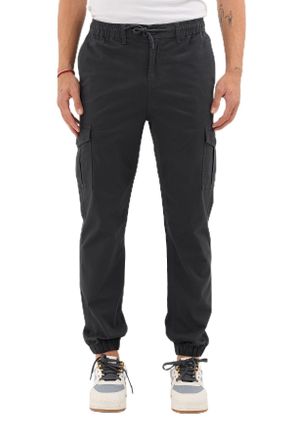 Comeor Cargohose Herren Stretch Relaxed Fit - Chino Hose Baumwolle M&auml;nner Cargo Outdoorhosen, Wanderhose, Baggy Freizeit mit 6 Taschen & Kordelzug (Dunkelgra