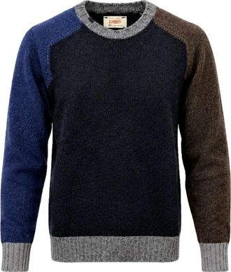 Bob Rundhals-Wolljersey - - Knitwear - Herren - Blau - L