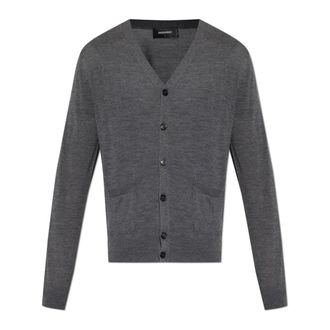 Dsquared2 Wollstrickjacke mit Taschen - - Knitwear - Herren - Grau - XS