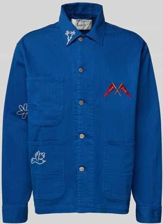 For&eacute;t Hemdjacke mit Motiv-Stitching