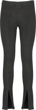 Rick Owens Femme, Pantalons, Noir, Taille: 40 FR Legging Fendu sur le Devant
