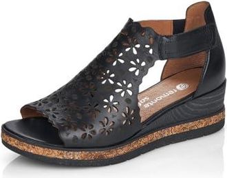 Remonte Rieker Femme Remonte Damen D3056 Sandalen Sandale, Schwarz, 42 EU