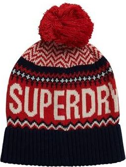 Superdry Fairisle Beanie Hat Casquette de Baseball, Bleu Marine (Rich), Taille Unique Femme