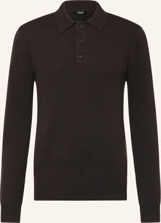 Reiss Reiss Strick-Poloshirt Daunton Aus Cashmere braun