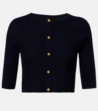 Max Mara Cropped-Cardigan aus Rippstrick