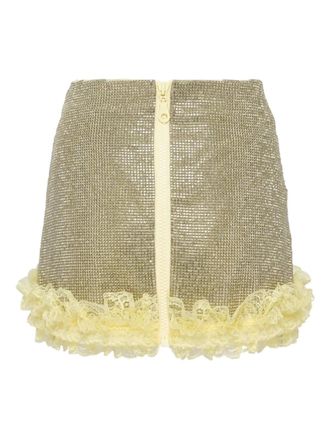 Self Portrait Rock mit Rei&szlig;verschluss - Gelb