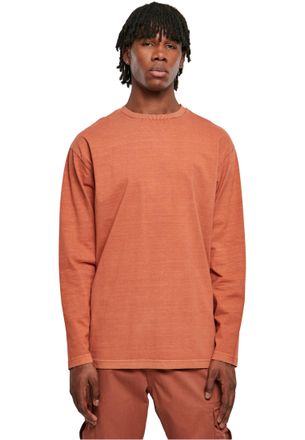 Urban Classics Herren T-Shirt Heavy Oversized Garment Dye Longsleeve Terracotta XL