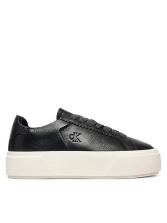Calvin Klein Sneakers Flatform Laceup Lth Wl HW0HW03229 Schwarz