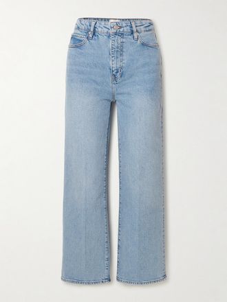 Frame Denim Jean Large Taille Haute The Wide - Bleu