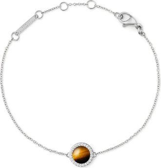 Daniel Wellington Armband - Audrey Tiger Eye Armband - Gr. ONE SIZE - in Silber - für Damen