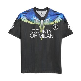 Marcelo Burlon Homme, Tops, Multicolore, Taille: M T-Shirt de Football