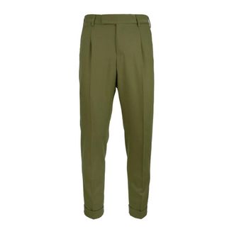 Pantaloni Torino Herrenhose aus Wollmischung mit Knopf- Rei&szlig;verschluss- Haken - - Trousers - Herren - Gr&uuml;n - XL