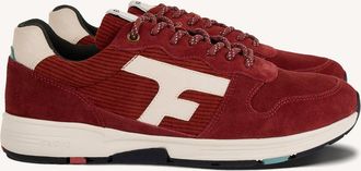 Faguo Baskets cuir su&egrave;de bordeaux