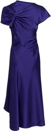 Victoria Beckham Robe longue asym&eacute;trique satin&eacute;e