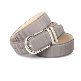 Anthoni Crown Damen Ledergürtel Gürtel, Grau, 100