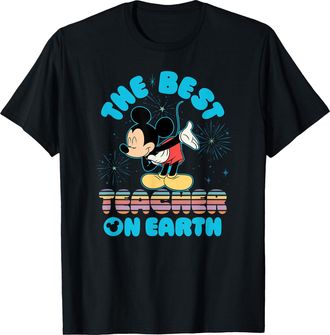 Disney Mickey Mouse Best Teacher on Earth Teachers Day Gift T-Shirt