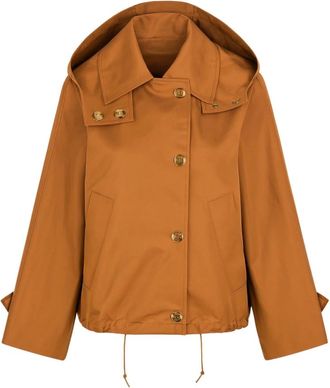 Twinset Femme, Vestes, Brun, Taille: 36 FR Veste Légère avec Capuche Amovible