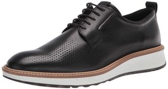 Ecco Mens ST.1 Hybrid Plain Toe 2.0 Oxford, Black Cow Nubuck, 45 EU