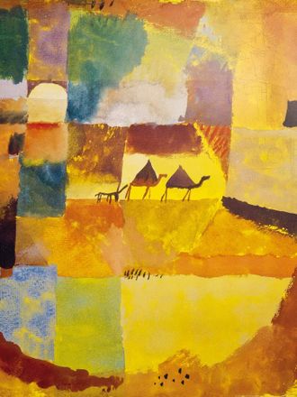1art1 Paul Klee Poster Zwei Kamele Und EIN Esel, 1919 Kunstdruck Bild 80x60 cm