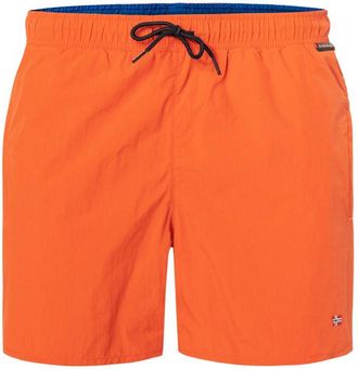 Napapijri Herren Badeshorts orange Mikrofaser unifarben