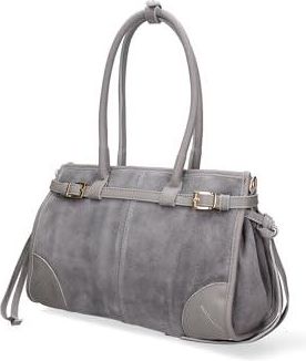 Gave Lux Sac &agrave; bandouli&egrave;re pour femme en cuir v&eacute;ritable Made in Italy 31,5 x 20 x 14 cm GLX228103723FBG, gris, Taille unique