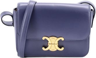 Celine Triomphe Shoulder Bag Smooth Calfskin Nano crossbody bag - Blau