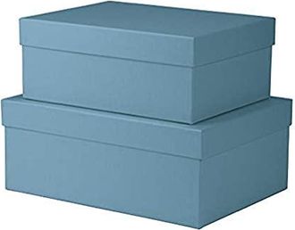 R&ouml;ssler Selection Papier 13491453150 - S.O.H.O. Boxline 2er Kartonage, rechteckig, Denim