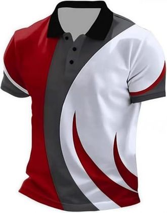 Generic T-Shirt d&eacute;contract&eacute; &agrave; Manches Courtes pour Homme - Tendance - pour Le Sport et Les Loisirs - Design imprim&eacute; &eacute;l&eacute;gant - Id&eacute;al pour Un Usage Quotidien 20