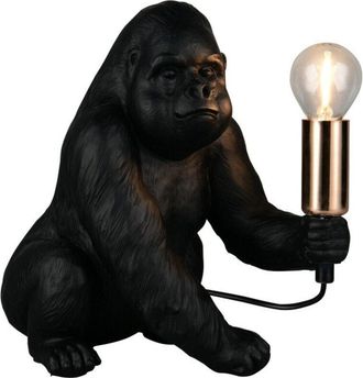 Bo&icirc;te &agrave; Design Boite A Design - Lampe design, Lampe &agrave; poser kong, gorille d&eacute;co avec douille E14 Noir en Plastique