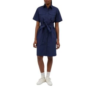 A.P.C. A.p.c., Femme, Robes, Bleu, Taille: 38 FR Robe chemise &agrave; manches courtes